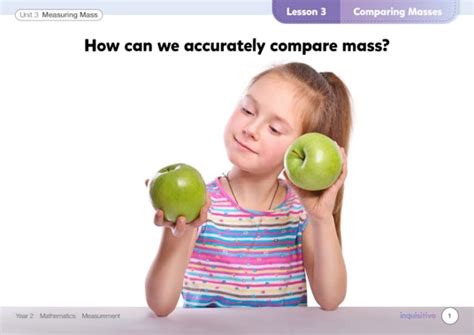 Comparing Masses Lesson Maths Au