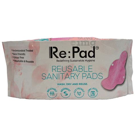 Re Pad Super Maxi Blue Sanitary Pad With 1 Reusable Storage Pouch