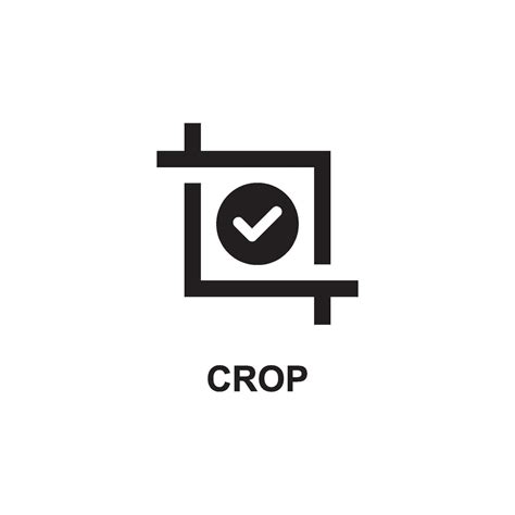Crop Icon Vector Sign Crop Icon On White Background Crop Symbol On White Background Crop