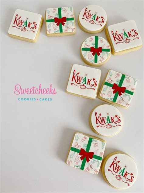 Corporate Christmas Printed Cookies Sweetcheeks Custom Branded And Logo Cookies