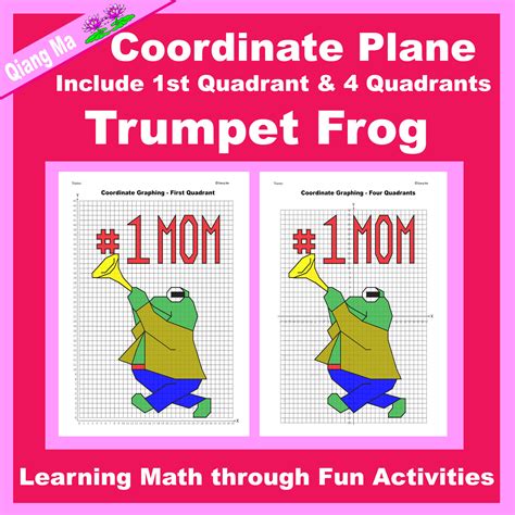 Mother S Day Coordinate Plane Graphing Picture Trumpet Frog Made By