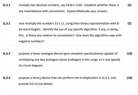 Solved Q31 Multiply Two Decimal Numbers Say 3330×1110