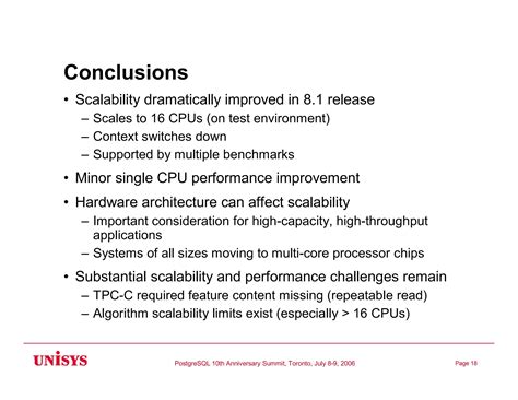 Scaling Postgresql On Smp Architectures Ppt