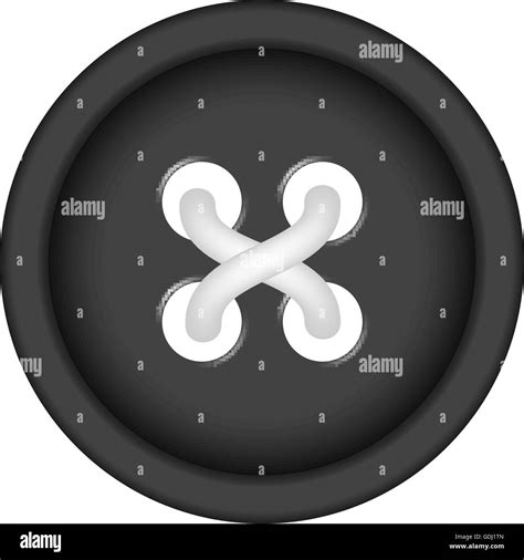 Sewing Button In Black Design With Sewing Thread Stock Vector Image Art Alamy