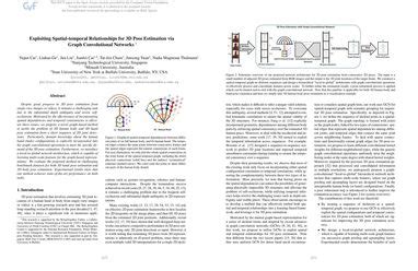 Exploiting Spatial Temporal Relationships For 3D Pose Estimation Via
