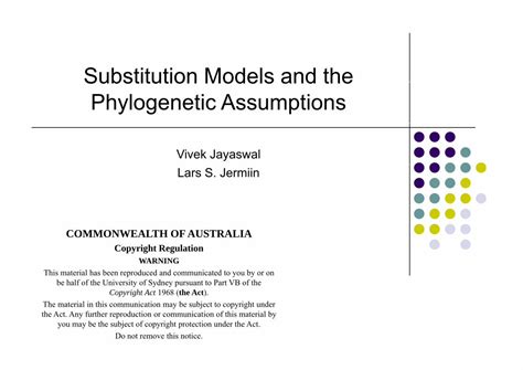 Pdf Substitution Models And Thesubstitution Models And The Auresources