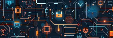 An Abstract Illustration Depicting Various Network Devices Including