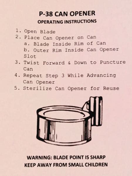 P 38 Can Opener
