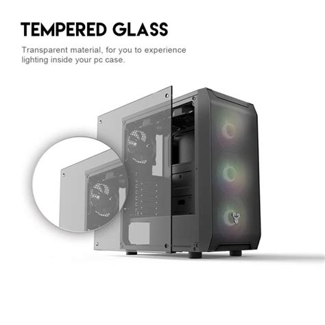 Fantech Aero Cg80 Space Edition Rgb Middle Tower Case Midas Computer