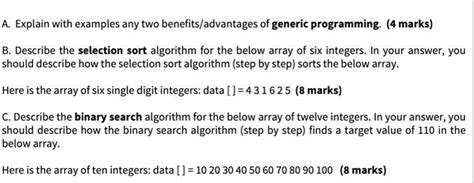 Solved A Explain With Examples Any Two Benefits Advantages Chegg