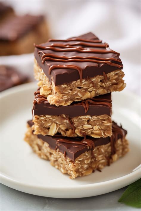 No Bake Chocolate Oat Bars
