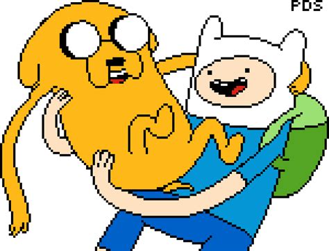 Pixilart Finn And Jake Pixel Art By Pipocadesalto