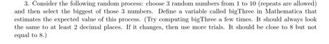 solved 3 consider the following random process choose 3