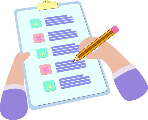 Hands Holding Clipboard With Checklist With Green Check Mark And Pencil