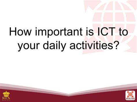 L1 Introduction To Information And Communication Technology Pptx