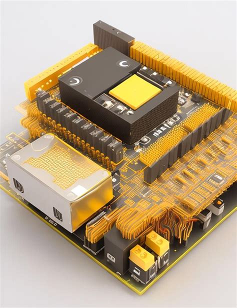 premium ai image technology image circuit board and html code