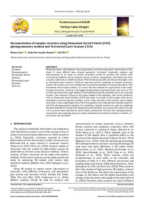 Pdf Documentation Of Complex Structure Using Unmanned Aerial Vehicle Uav Photogrammetry
