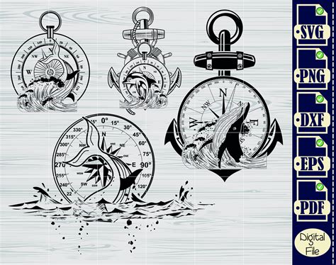 Compass Svg Bundle Nautical Compass Svg Scenic Compass Etsy Canada