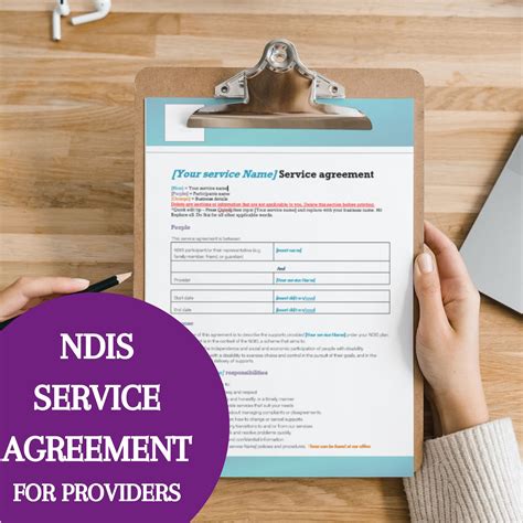 Service Agreement Ndis Business Support Worker Agency Schedule Of Support Template For Providers