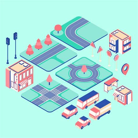 Isometric Map Illustration Vectors And Illustrations For Free Download