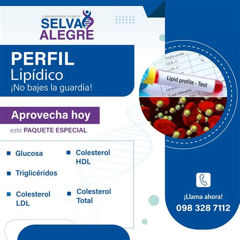 Perfil lipídico Laboratorio Clínico Selva Alegre