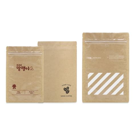 인쇄제작 투명크라프트 지퍼백 로고 이미지 소량 인쇄제작 핸즈픽