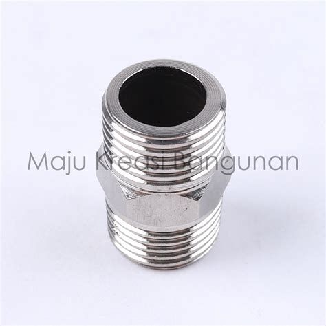 Double Neple Kuningan 12 Inch Inci Dobel Nepel Nepple Brass Sambungan