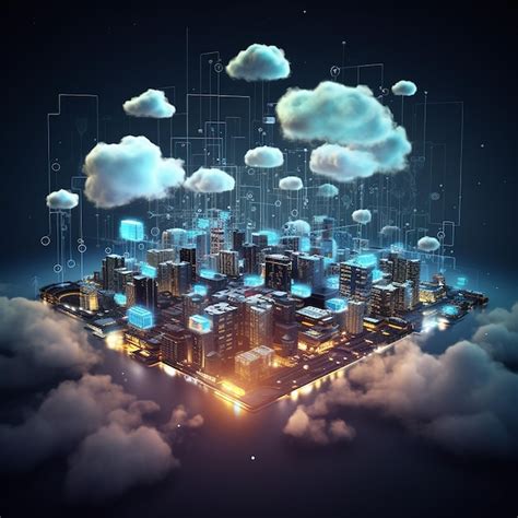 Premium Photo Cloud Computing And Internet Of Things Concepts