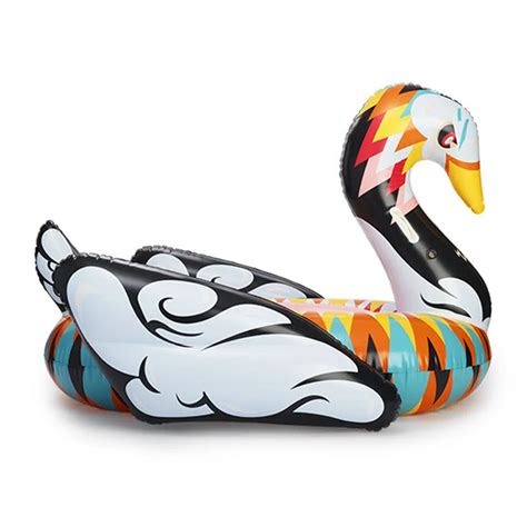Giant Inflatable Flamingo Colorful Swan Pool Float Swimming Ring Toys