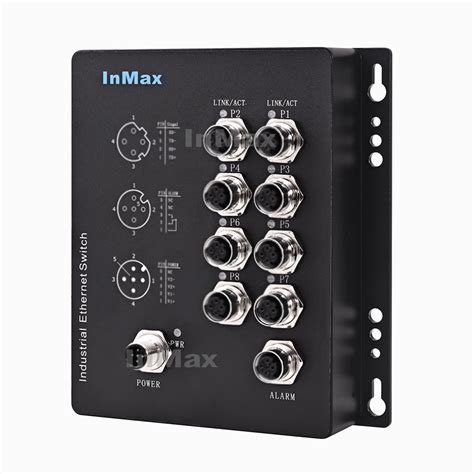 Inmax M12 D Coded Ip40 Ip67 24v 48v Railway Ethernet Switch M12 Railway