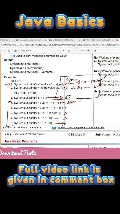 Java Basics Calculation Between String Char And Int Shorts Ytshorts Icse Ypcomputerclasses