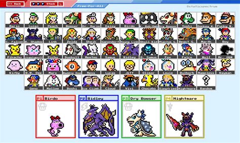 Pixel Smash Bros Css Oc Updated Smashbros