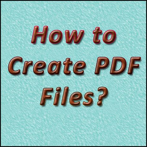 How To Create A PDF File JA TECHS How To Create A PDF File JA TECHS
