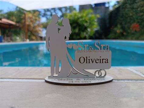 Centro De Mesa Para Casamento Personalizado Elo7