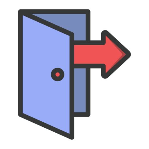 Exit Door Free Signaling Icons