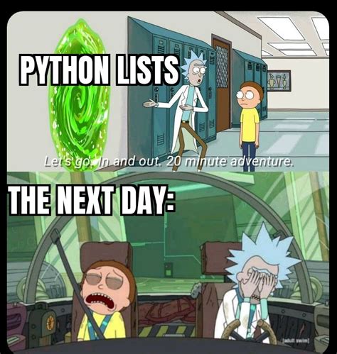 Me As An Amateur Python Coder Right Now Experimenting With Lists
