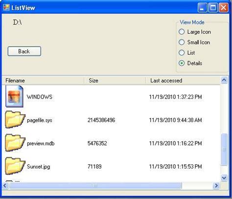 The Listview Controllistview Control Propertylistview Methodslistviewitemexample Of Listview