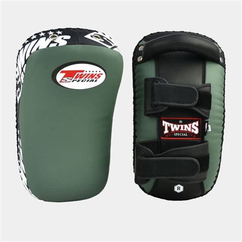 Twins Kps10 Black And Olive Light Weight Thai Kick Pads ‹ Fight Supplies Uk