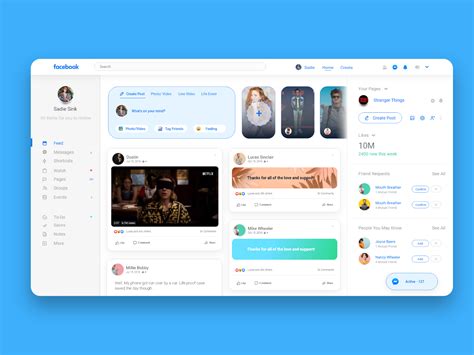 Facebook Feed Redesign Concept By Shams Tabrezee On Dribbble
