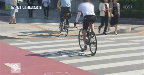 돈 들여 만들었는데자전거 횡단도 따라가면 장애물