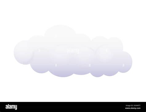 White Fluffy Clouds In Bubble Shape Realistic Sky Element Vector