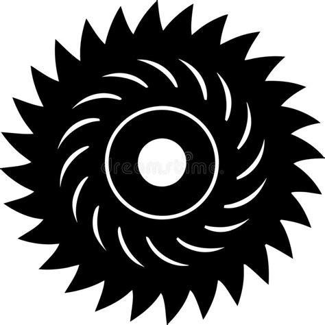 Circular Saw Blade Icon Isolated On White Background Stock Vector
