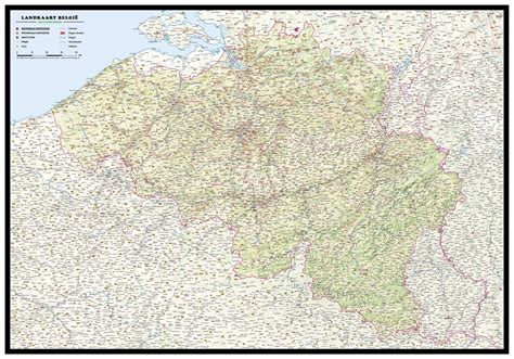 België Kaarten Vector Map Landkaarten