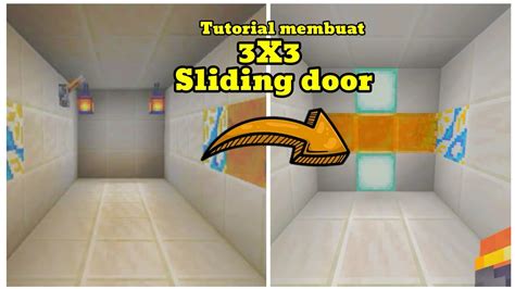 Tutorial Cara Membuat 3x3 Sliding Door Di Minecraft Youtube