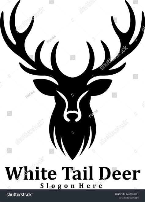 White Tail Deer Head Vector Hunting Stock Vector Royalty Free
