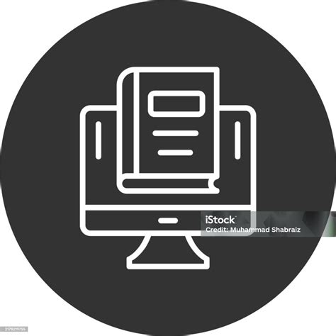 E Learning Line Inverted Icon Stock Illustration Download Image Now