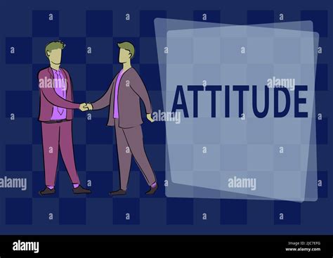 Sign Displaying Attitude Word For Settled Way Of Thinking Or Feeling