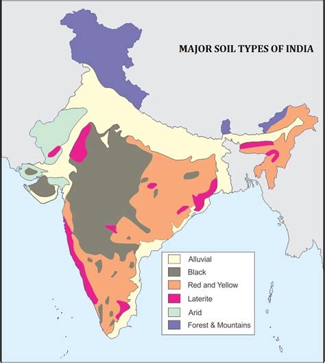 Map Of India Major Soil Types Maps Of The World