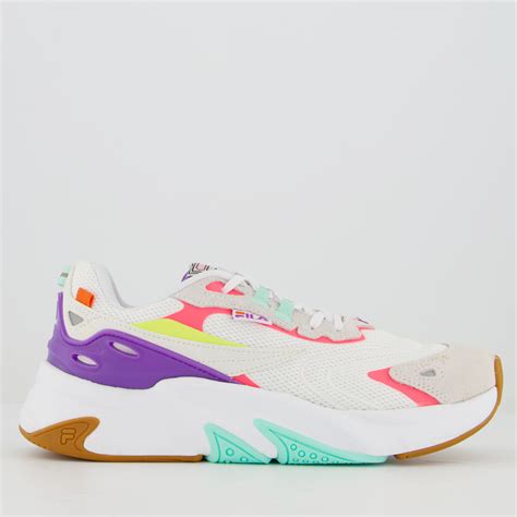 Tênis Fila Rt Evo Feminino Branco E Rosa Futfanatics