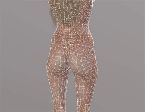 Naked Woman Rigged D Game Character D Model Blend C D Fbx Obj Free D